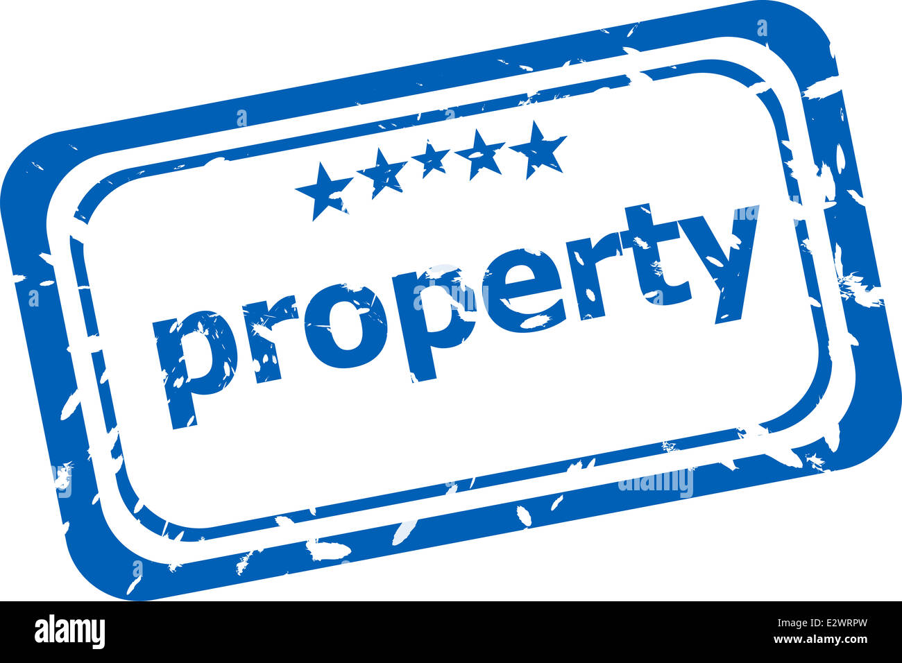 property on rubber stamp over a white background Stock Photo - Alamy