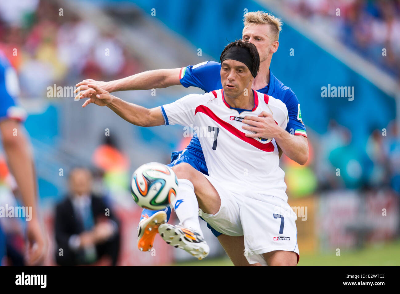 Recife, Brazil. 20th June, 2014. Christian Bolanos (CRC), Ignazio Abate ...