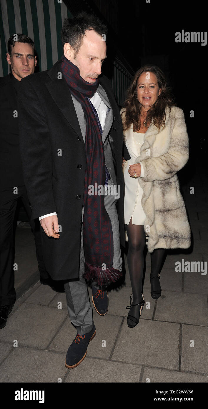 Jade Jagger leaving Harry's Bar in Mayfair. Featuring: Jade Jagger ...