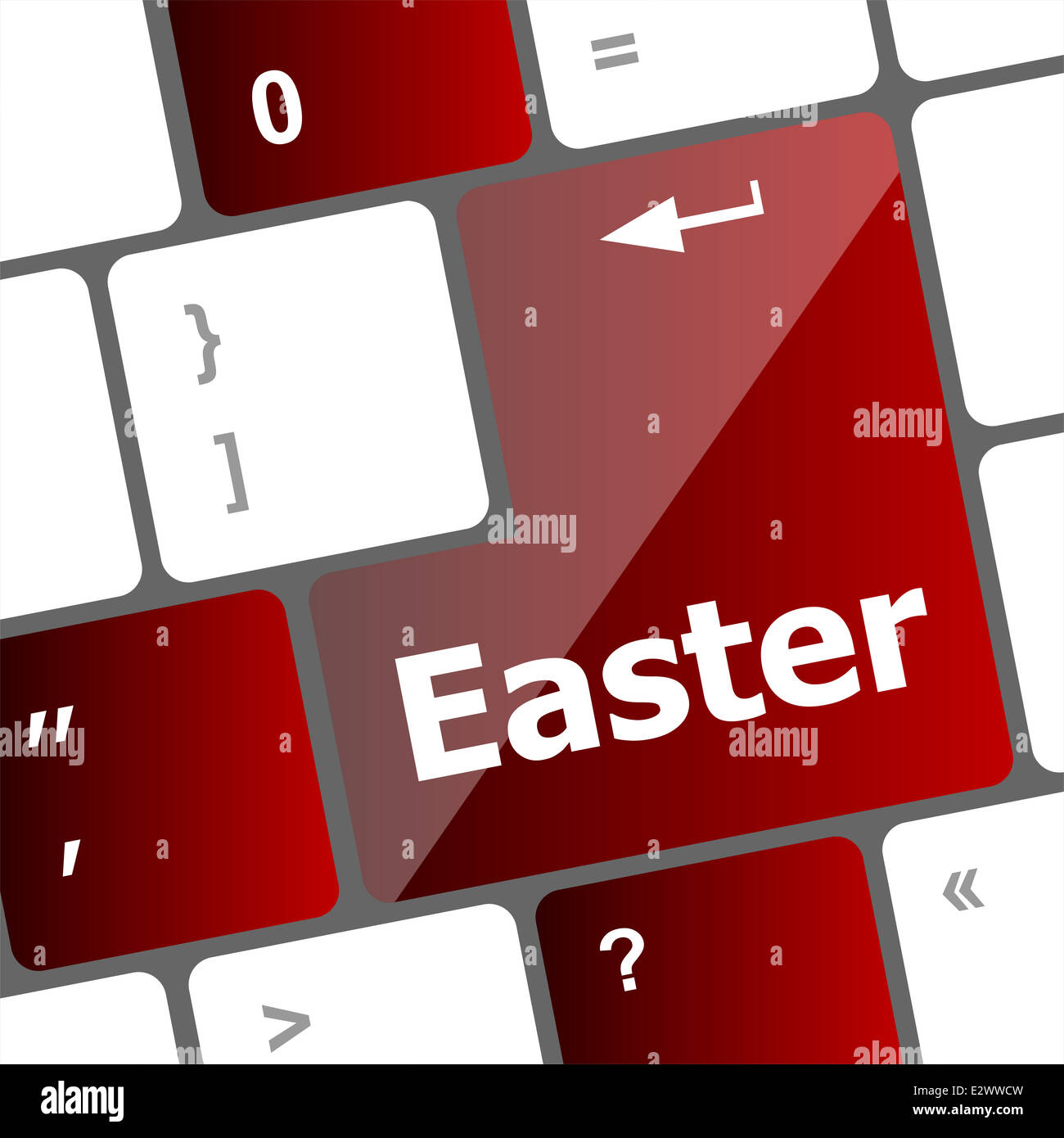 Easter text button on keyboard keys Stock Photo - Alamy