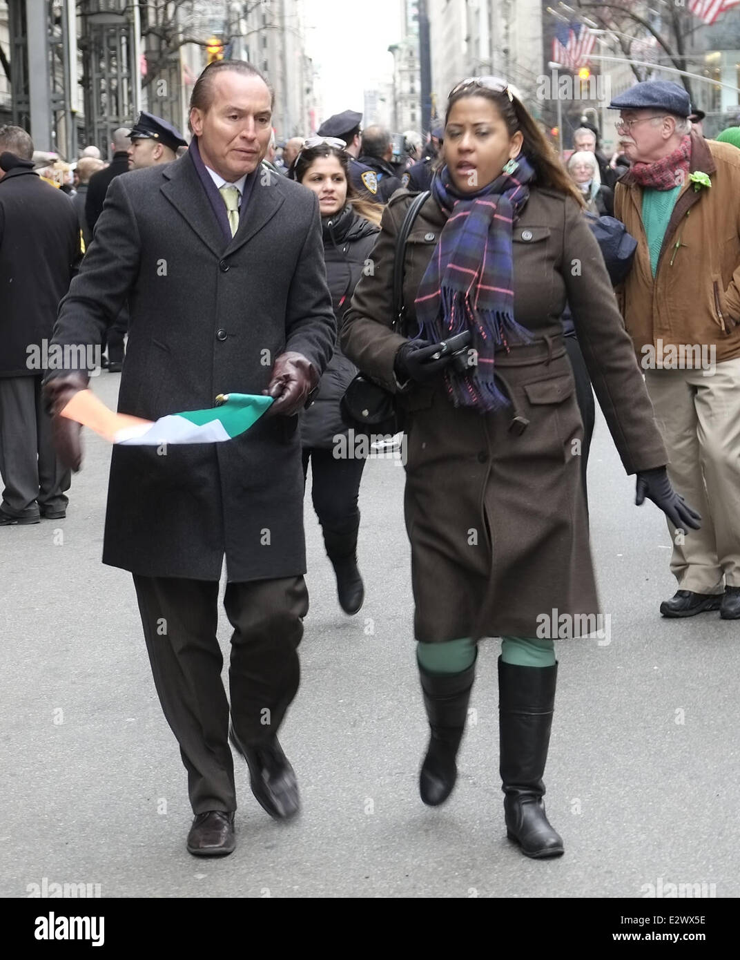 The 252nd Annual St. Patrick's Day Parade in Manhattan. Brisk ...