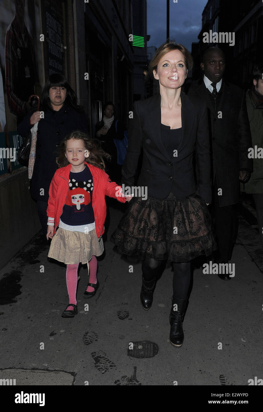 Geri Halliwell leaves the Piccadilly Theatre, having watched "Viva ...