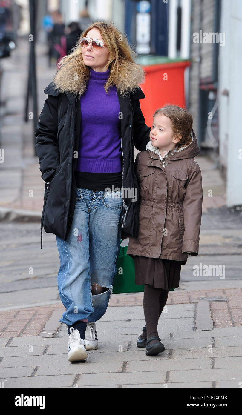Geri Halliwell walks her daughter Bluebell to school Featuring: Geri ...