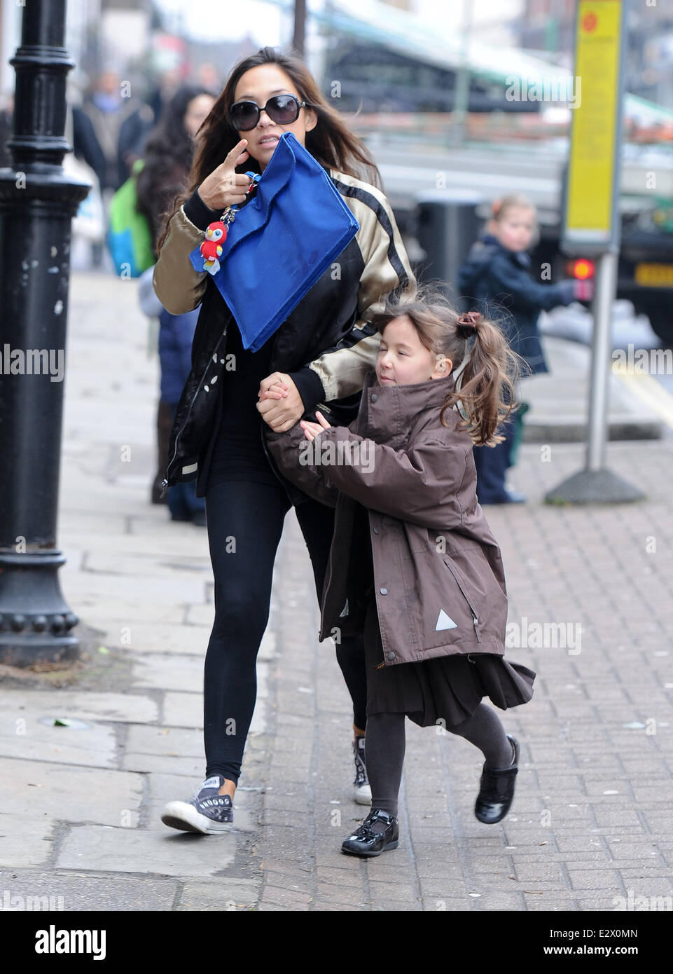 Myleene Klass takes her daughter Ava to school Featuring: Myleene Klass ...