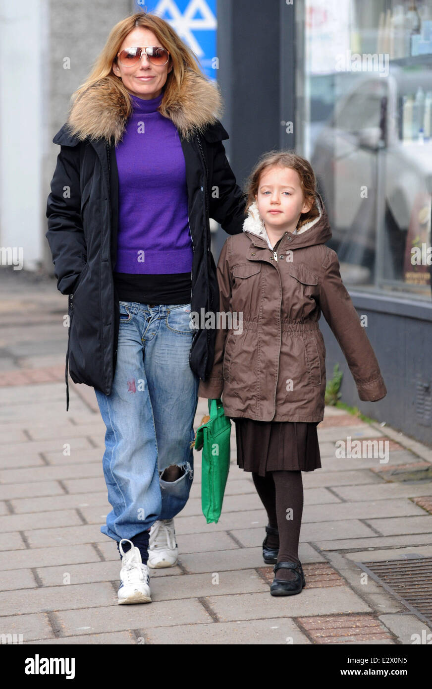 Celebrities on the school run Featuring: Geri Halliwell,Bluebell ...
