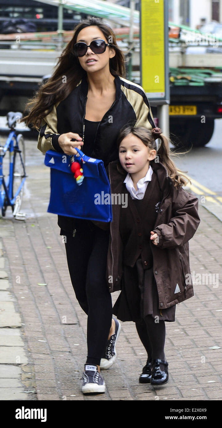 Myleene Klass takes her daughter Ava to school Featuring: Myleene Klass ...