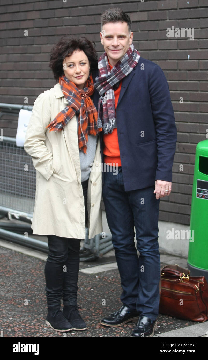 Celebrities at the ITV studios Featuring: Lorraine McIntosh,Ricky Ross ...