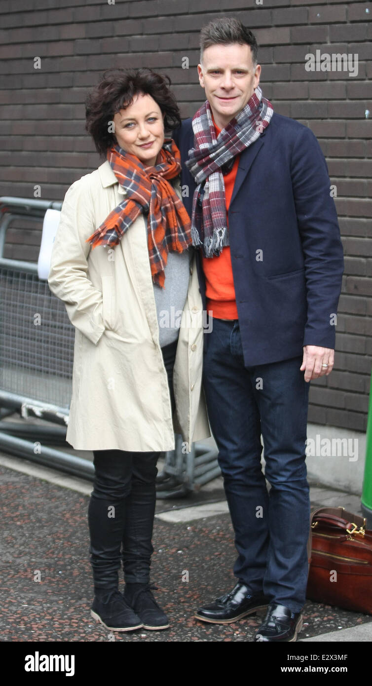 Celebrities at the ITV studios Featuring: Lorraine McIntosh,Ricky Ross ...