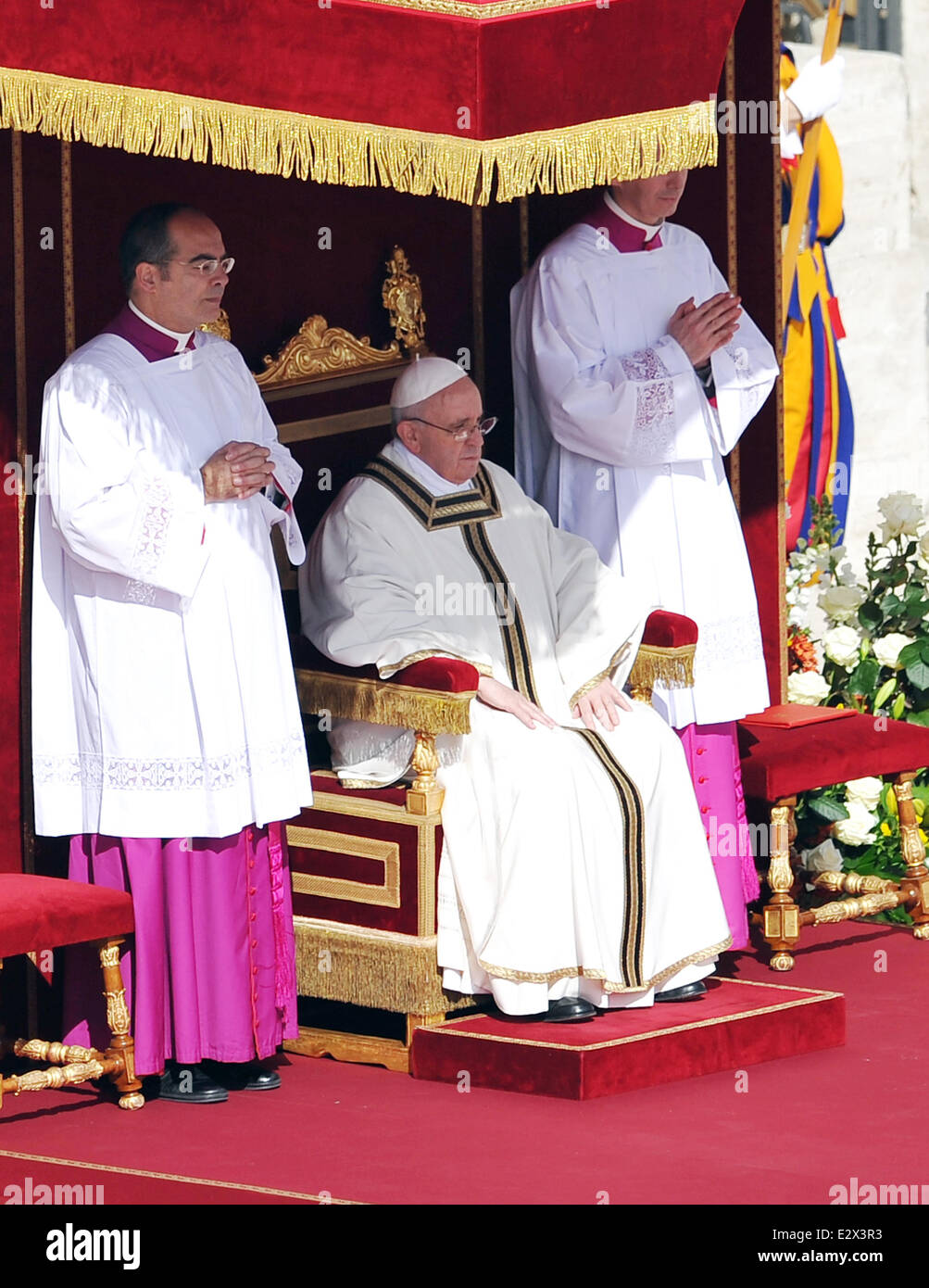 The inauguration of Pope Francis in St Peter's Square Featuring: Pope ...