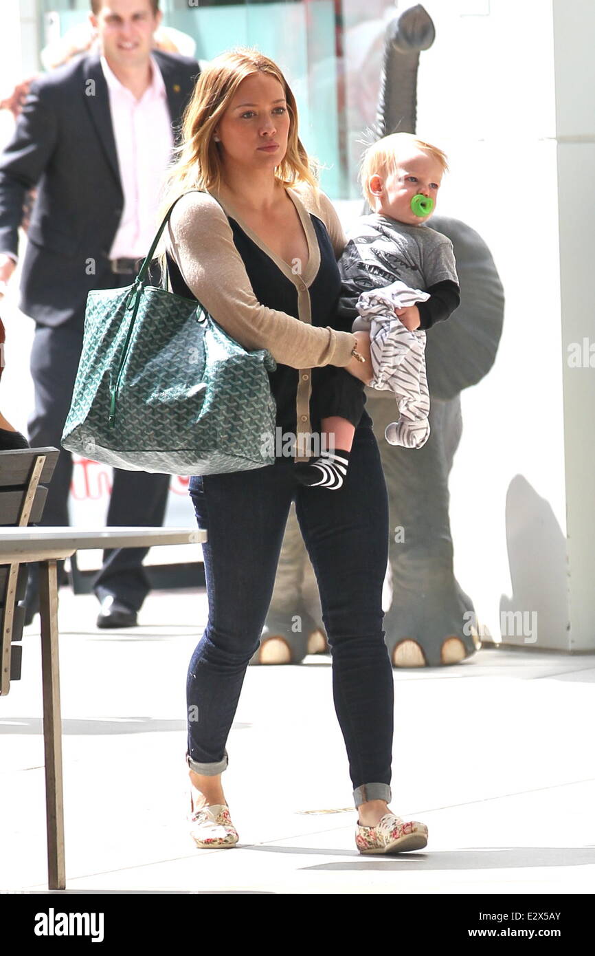 Hilary Duff and son Luca spend the day together at Giggles N' Hugs at ...
