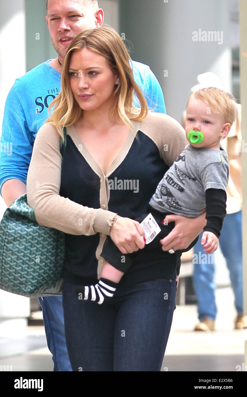Hilary Duff and son Luca spend the day together at Giggles N' Hugs at ...