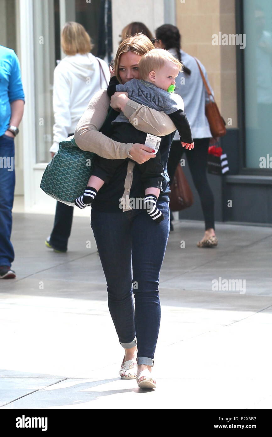 Hilary Duff and son Luca spend the day together at Giggles N' Hugs at ...
