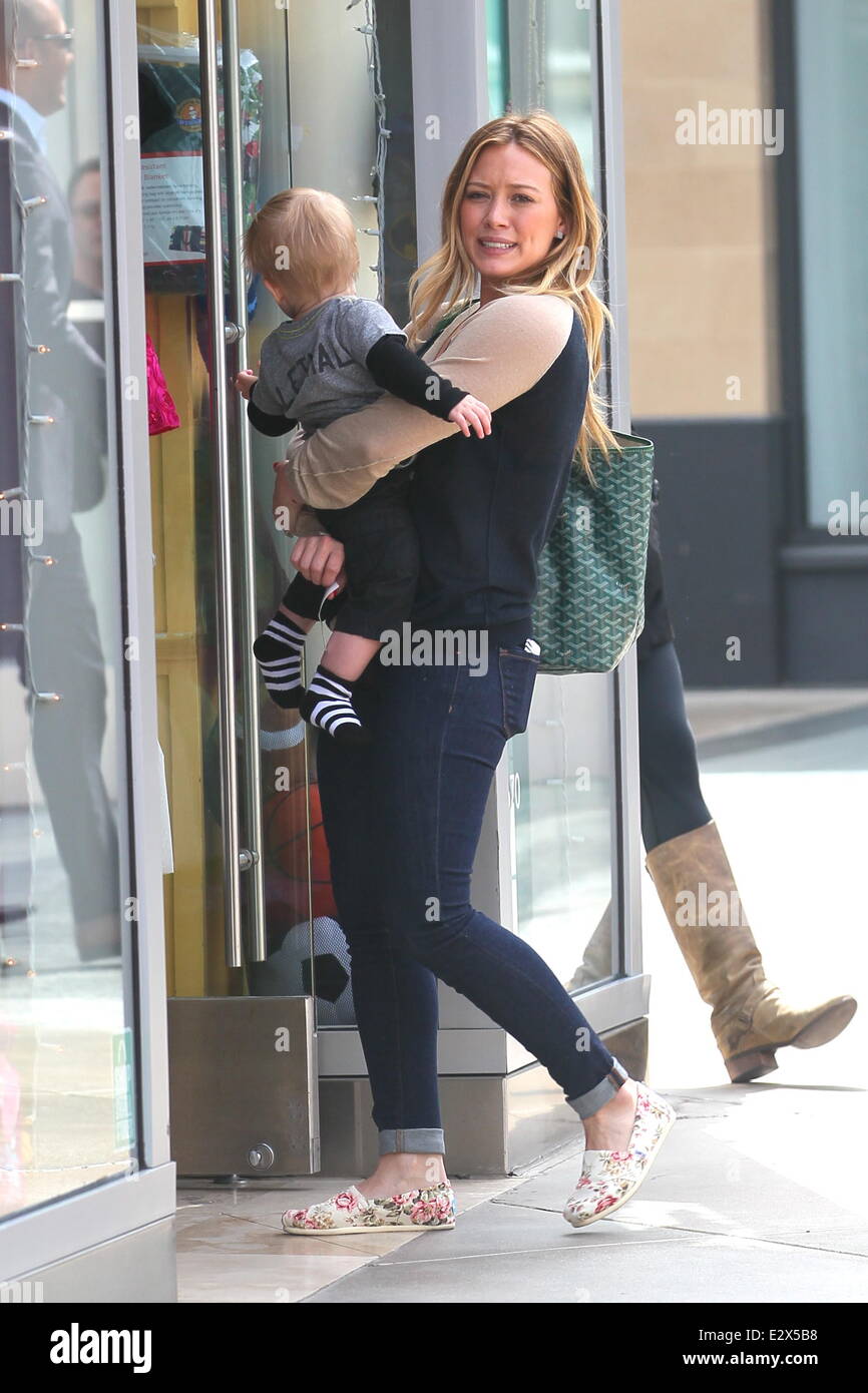 Hilary Duff and son Luca spend the day together at Giggles N' Hugs at ...