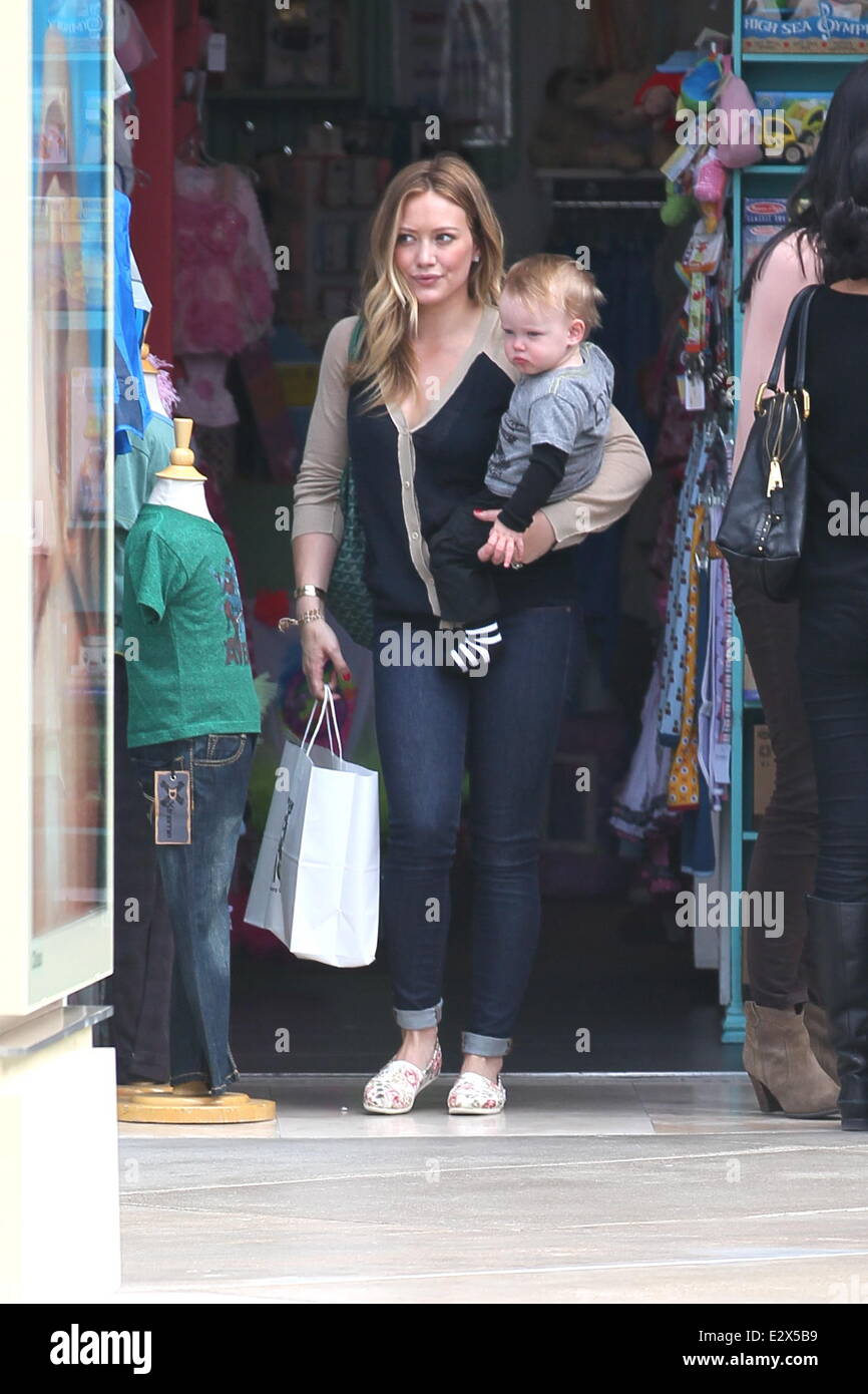 Hilary Duff and son Luca spend the day together at Giggles N' Hugs at ...