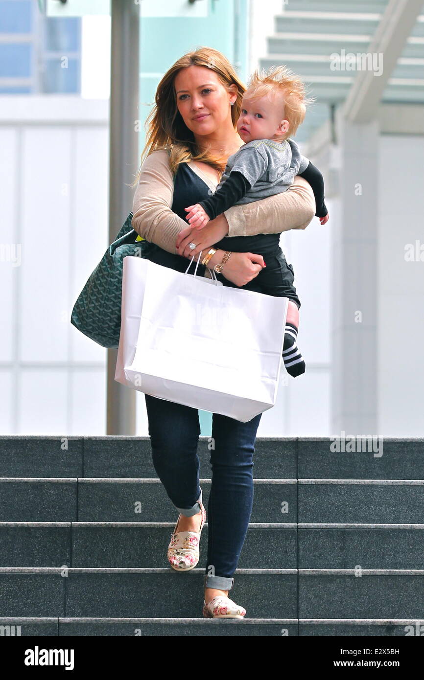 Hilary Duff and son Luca spend the day together at Giggles N' Hugs at ...