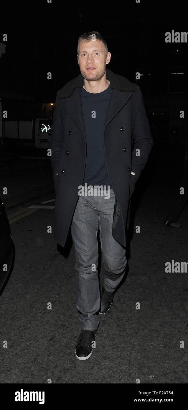 Andrew Flintoff leaving Little House restaurant in Mayfair Featuring ...