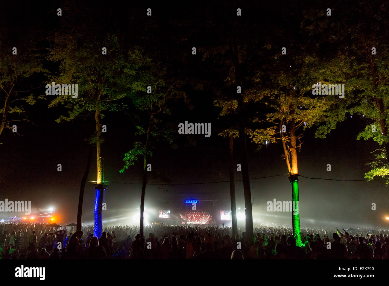 Dover, Delaware, USA. 20th June, 2014. Colorful atmospheric concert ...