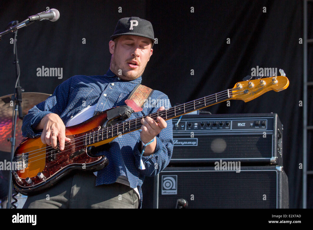 Dover, Delaware, USA. 20th June, 2014. Bassist ZACHARY CAROTHERS of the ...
