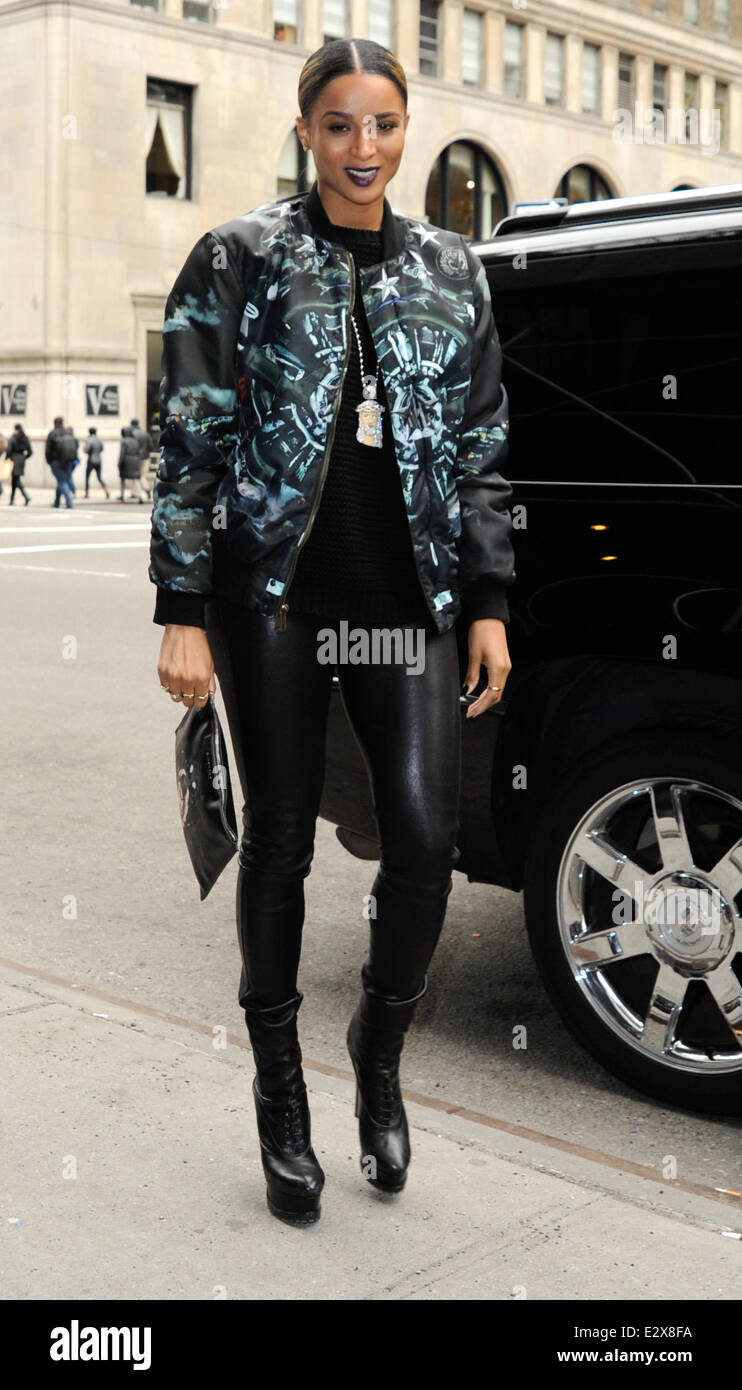 Singer Ciara entering the offices of blogger, Idolator in Manhattan ...