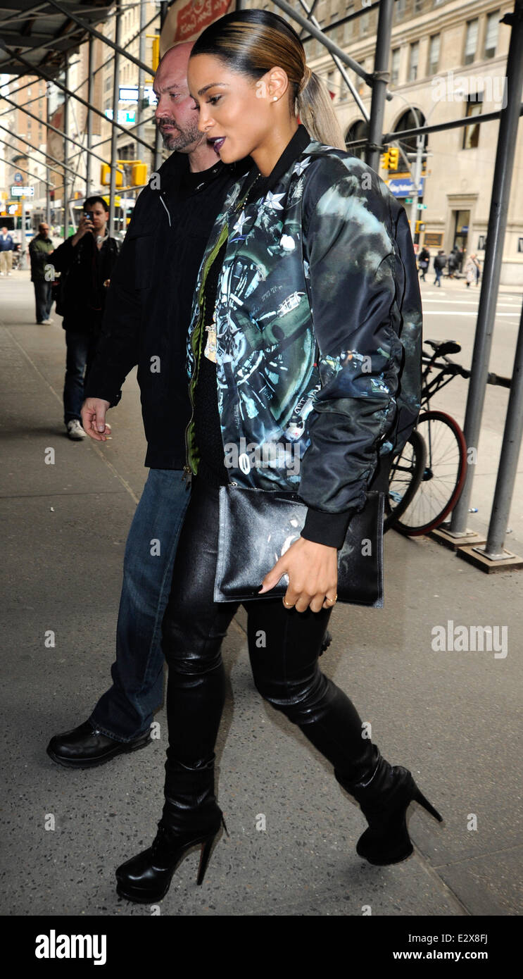 Singer Ciara entering the offices of blogger, Idolator in Manhattan ...