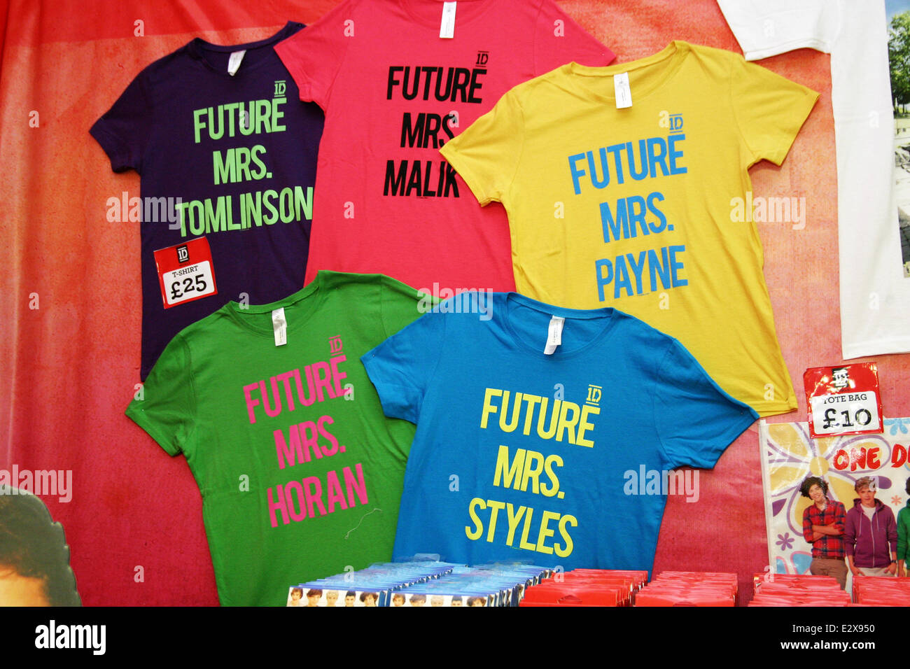 A variety of memorabilia available at the new One Direction pop-up ...