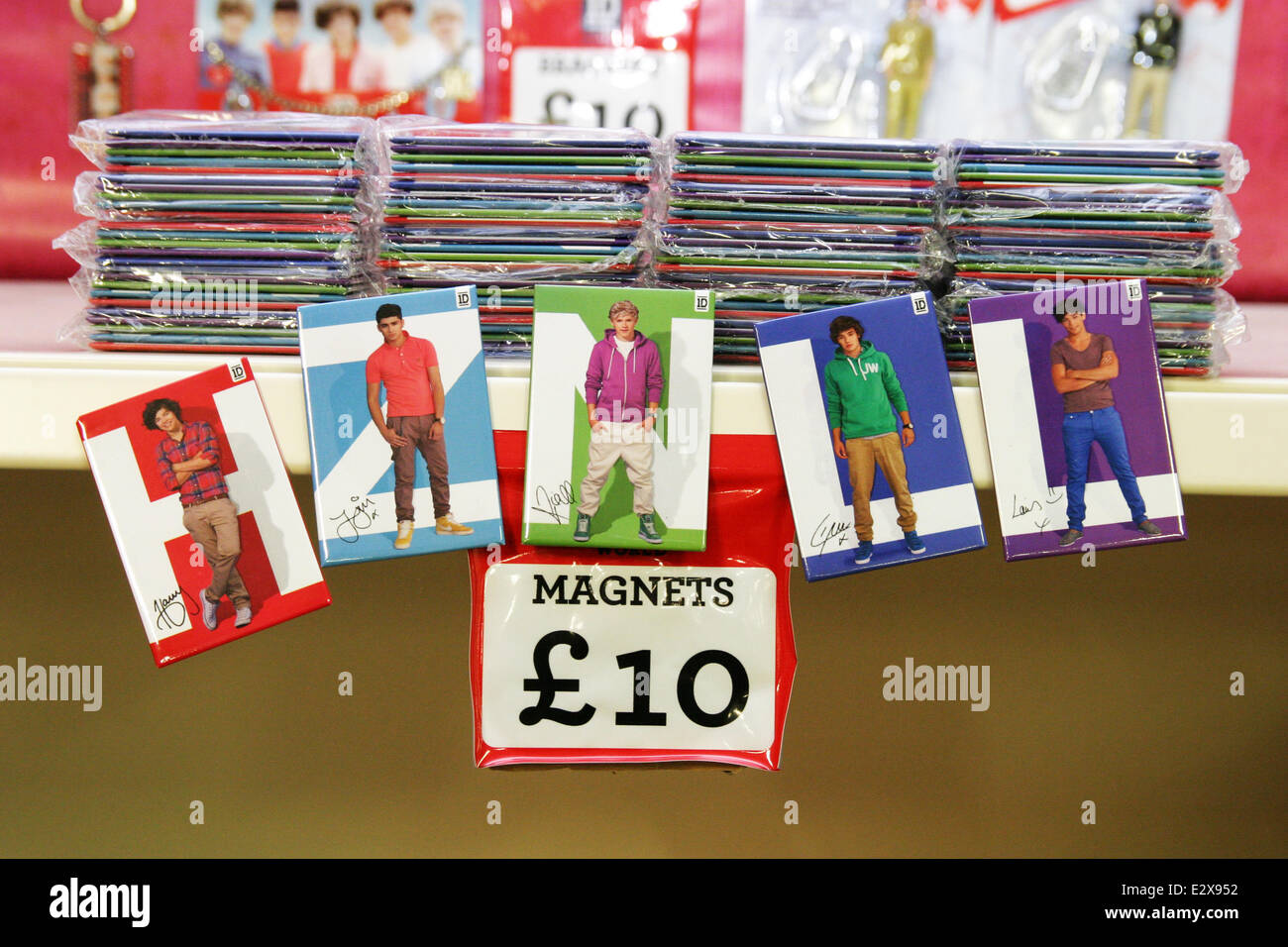 A variety of memorabilia available at the new One Direction pop-up ...