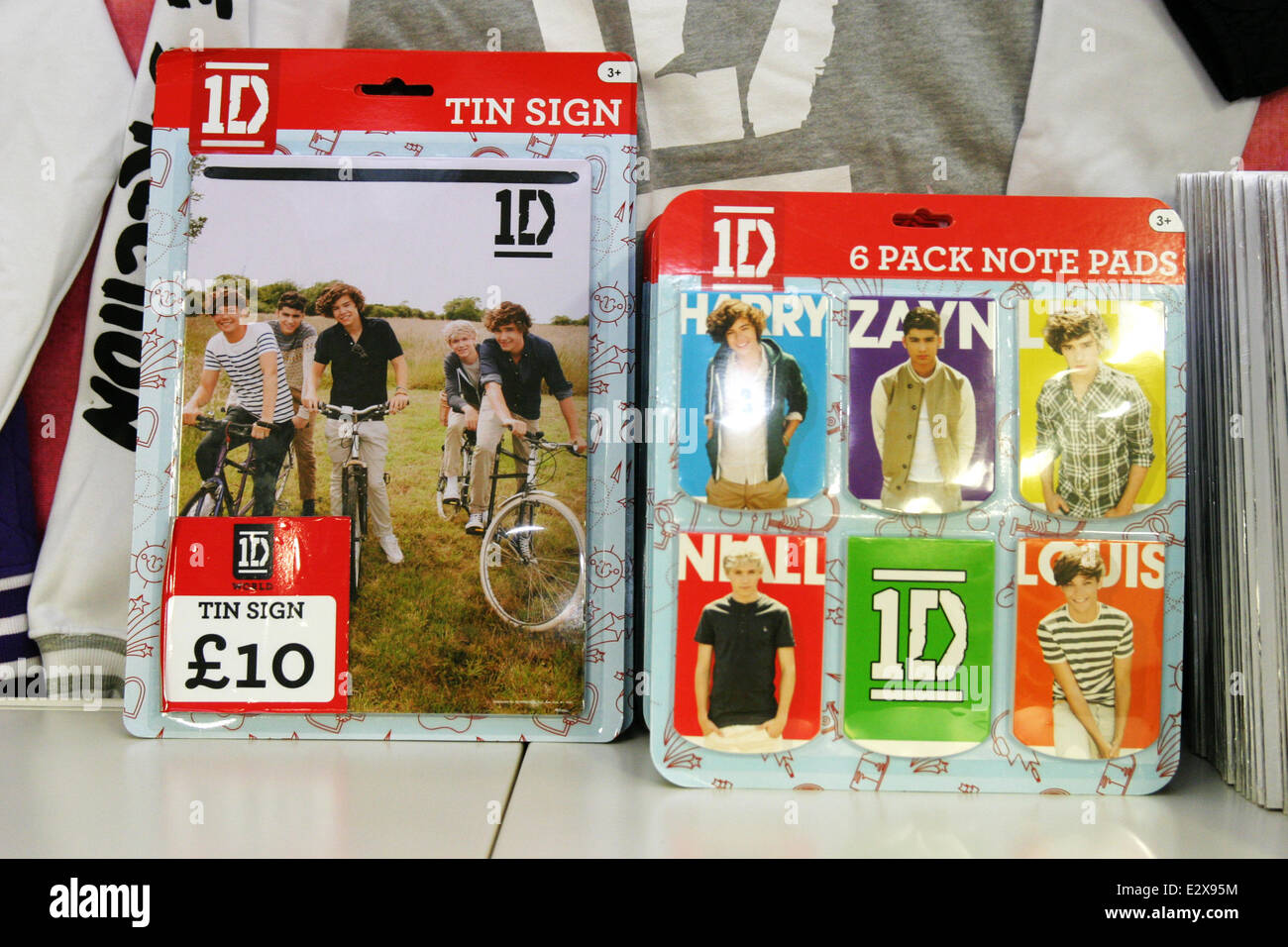 A variety of memorabilia available at the new One Direction pop-up ...