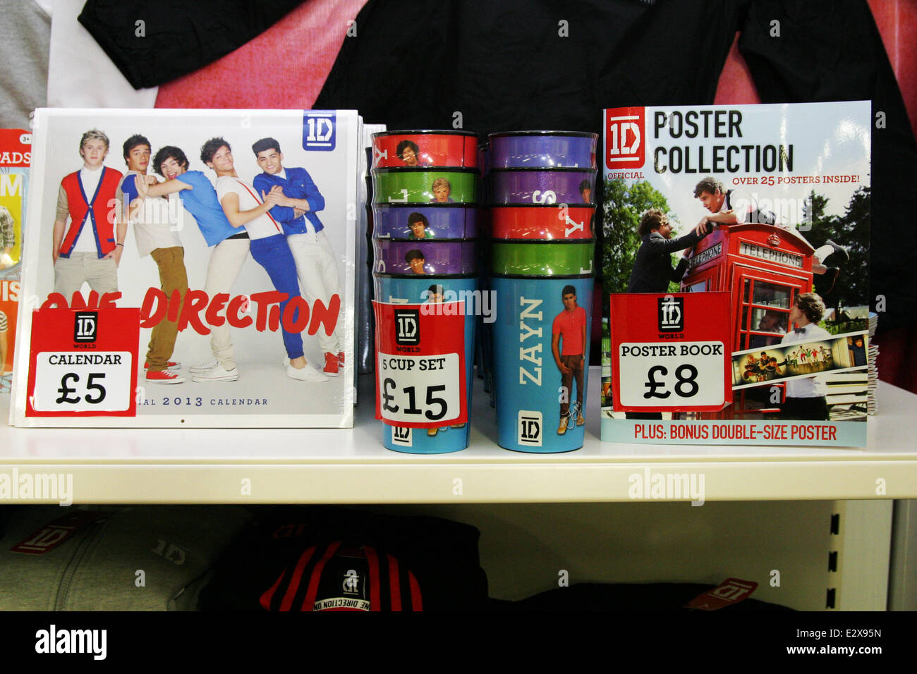 A variety of memorabilia available at the new One Direction pop-up ...