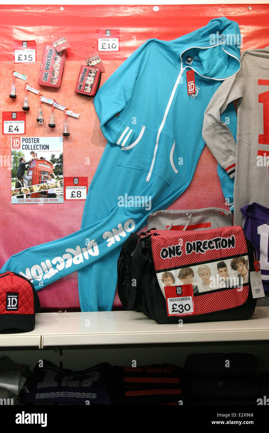 A variety of memorabilia available at the new One Direction pop-up ...