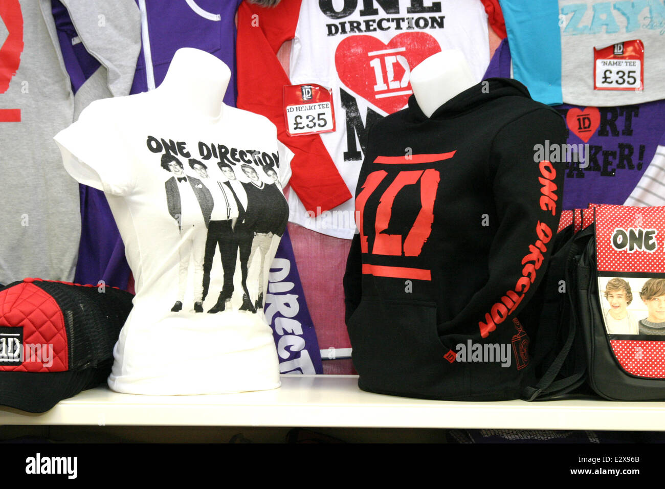 A variety of memorabilia available at the new One Direction pop-up ...