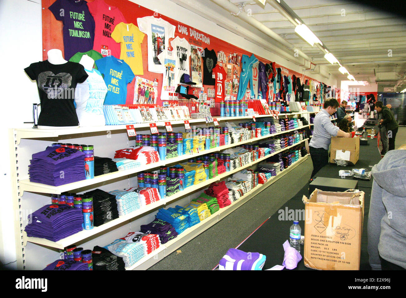 A variety of memorabilia available at the new One Direction pop-up ...