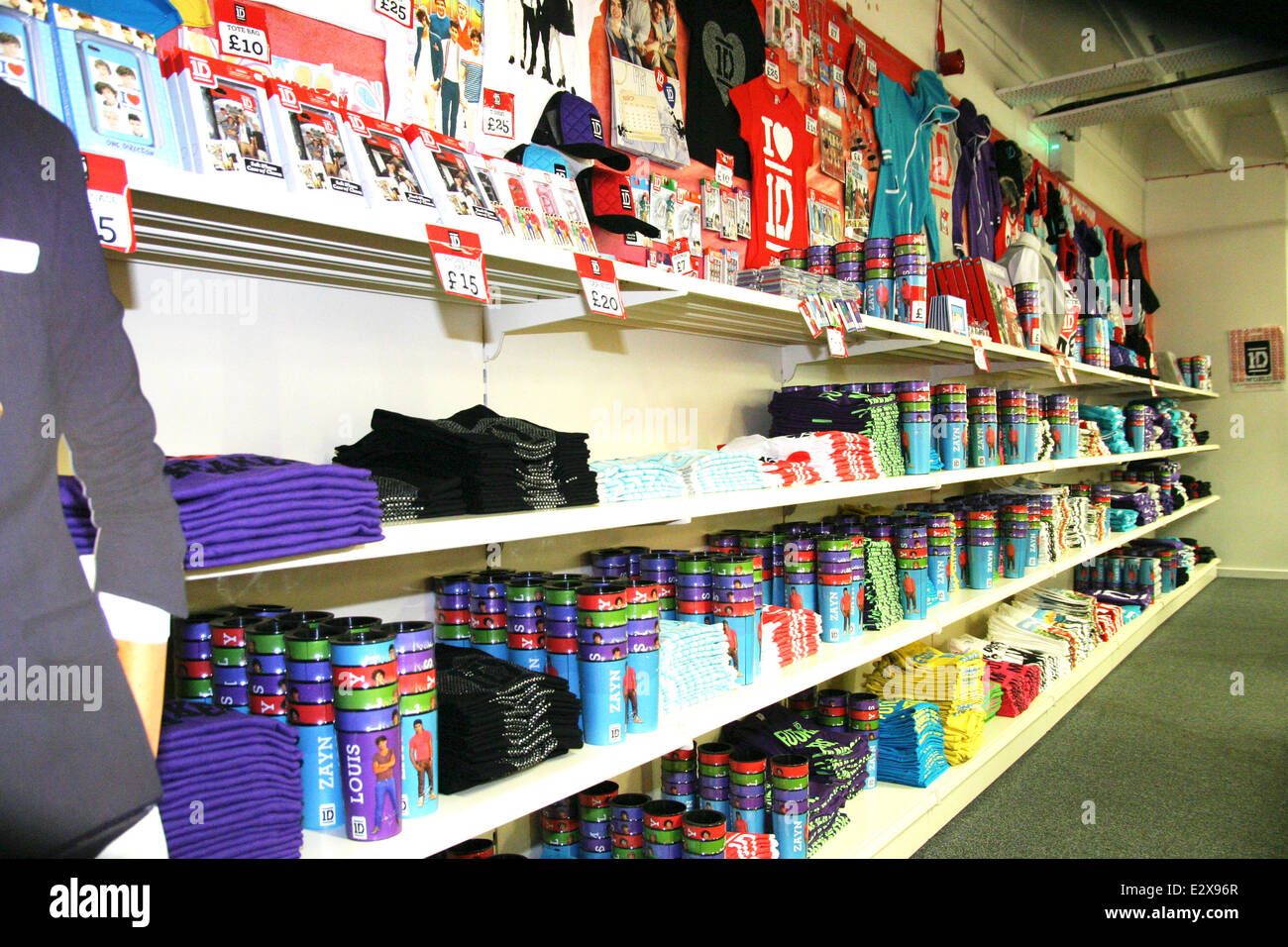 A variety of memorabilia available at the new One Direction pop-up ...