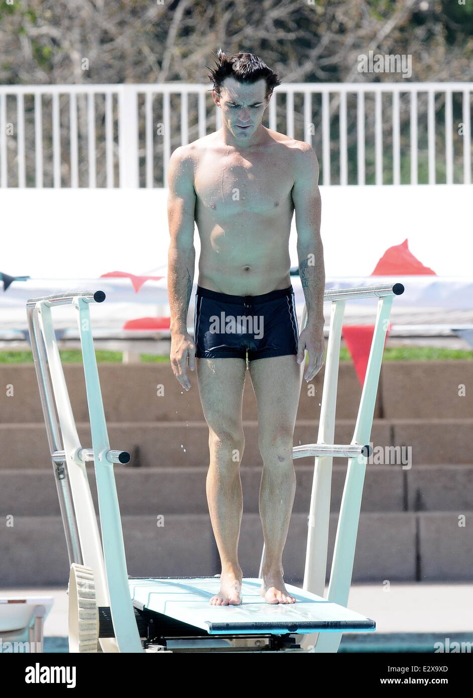 Celebrities practice their diving skills for TV Show 'Splash' at the ...