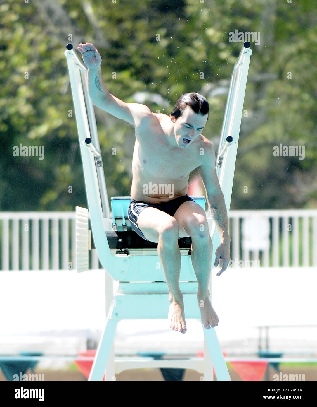 Celebrities practice their diving skills for TV Show 'Splash' at the ...