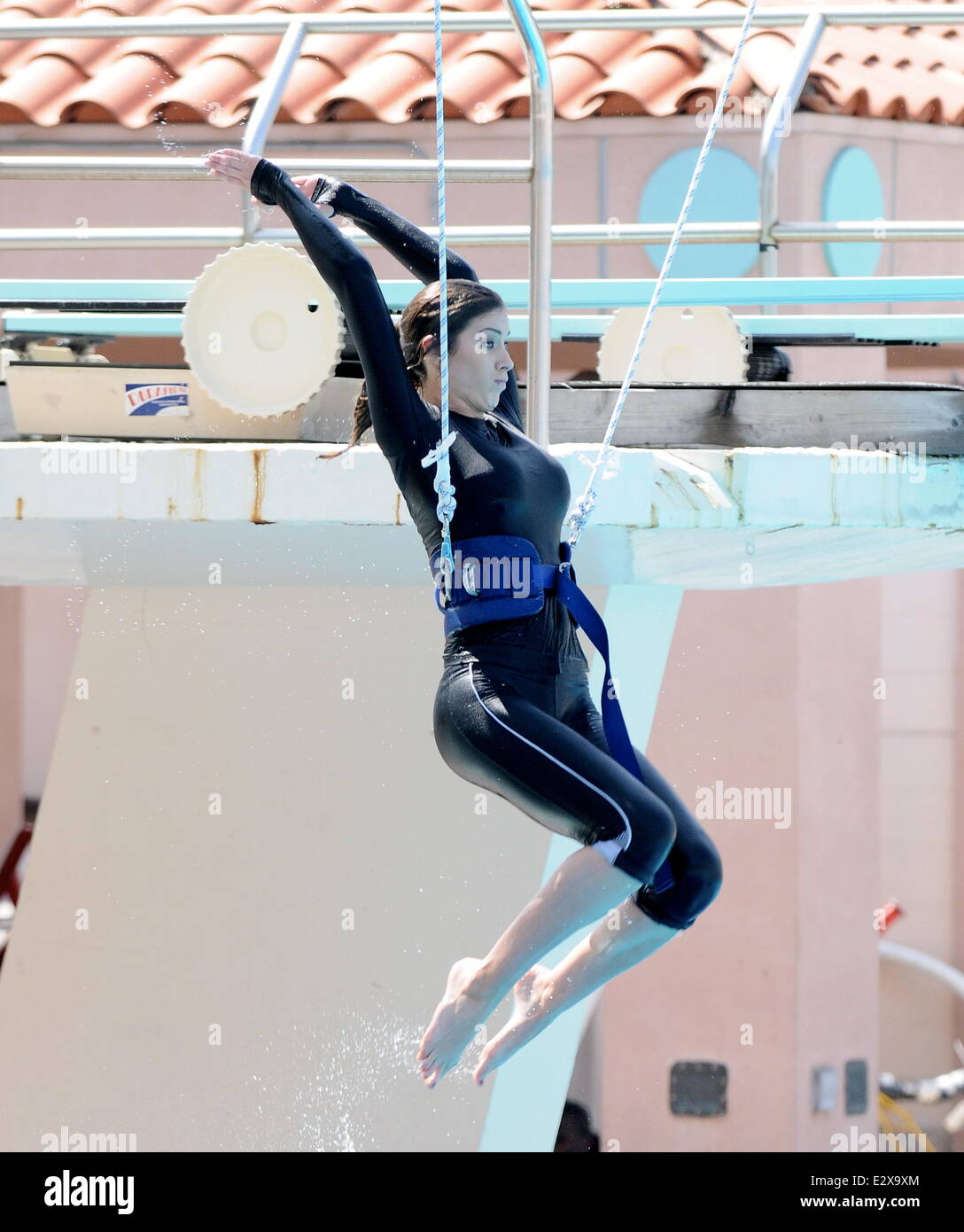 Celebrities practice their diving skills for TV Show 'Splash' at the ...