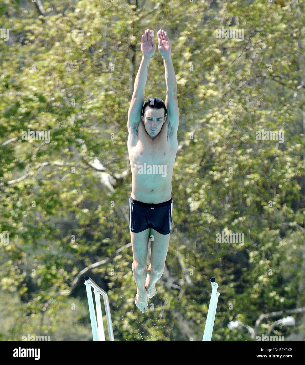 Celebrities practice their diving skills for TV Show 'Splash' at the ...
