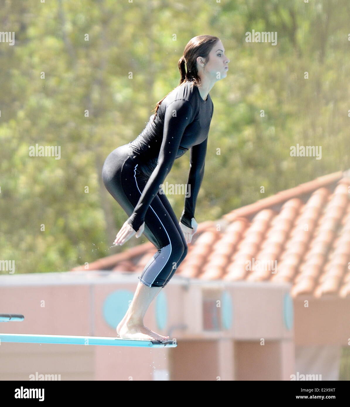 Celebrities practice their diving skills for TV Show 'Splash' at the ...