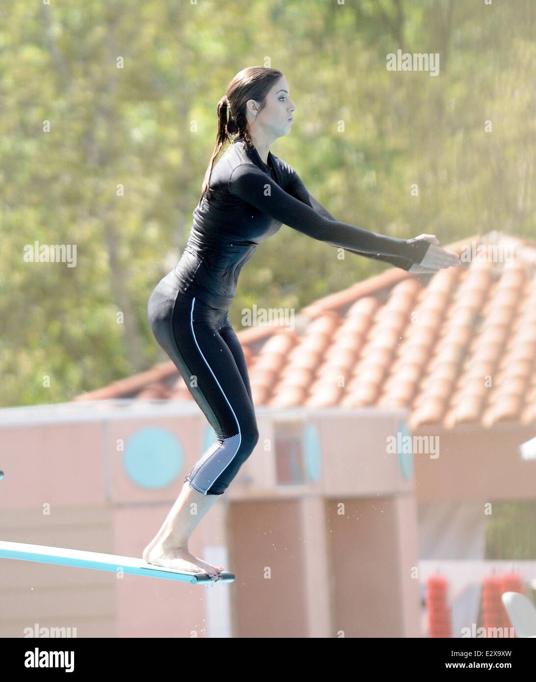 Celebrities practice their diving skills for TV Show 'Splash' at the ...