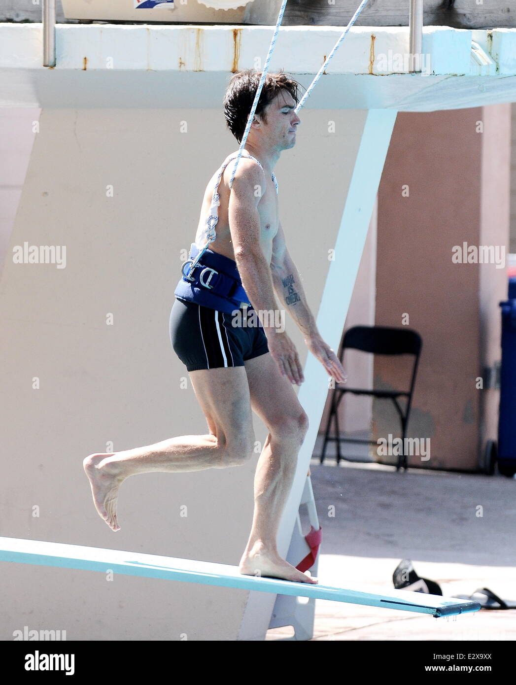 Celebrities practice their diving skills for TV Show 'Splash' at the ...