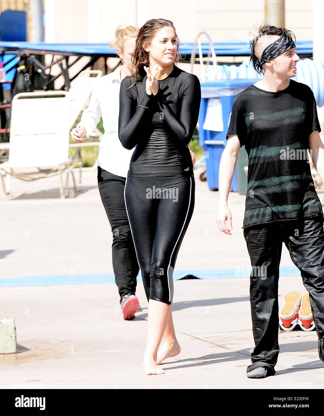 Celebrities practice their diving skills for TV Show 'Splash' at the ...