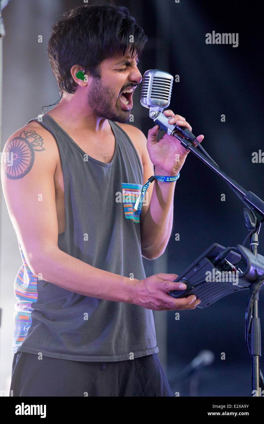 Dover, Delaware, USA. 20th June, 2014. Vocalist SAMEER GADHIA of the ...