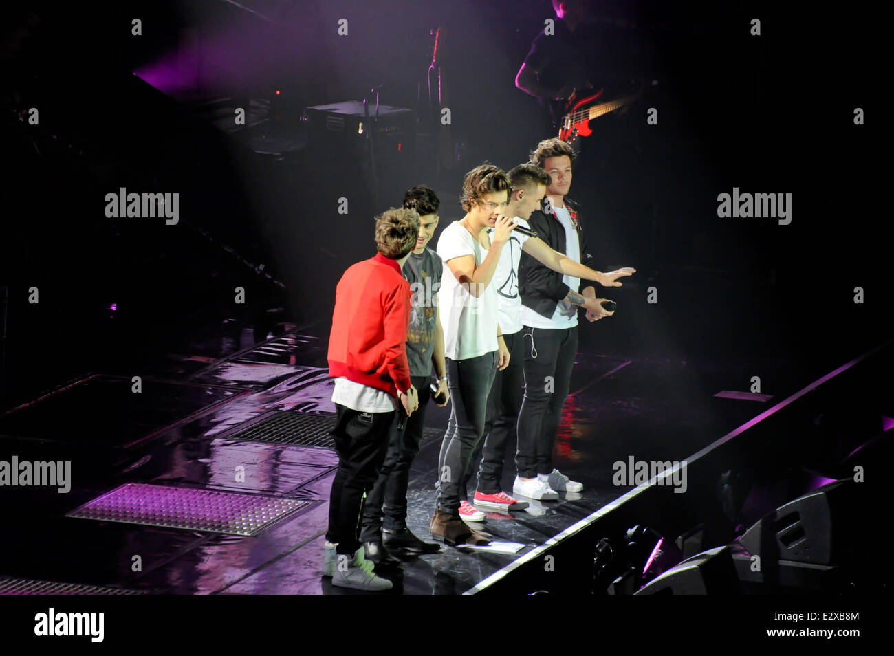 One Direction performing in concert at the LG Arena Featuring: One ...