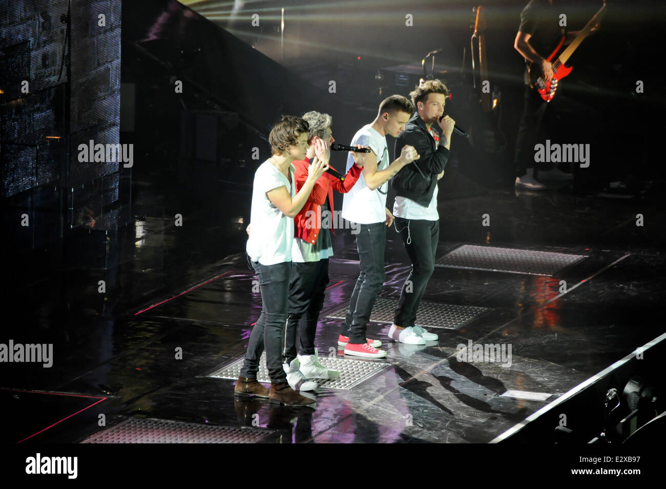 One Direction performing in concert at the LG Arena Featuring: One ...
