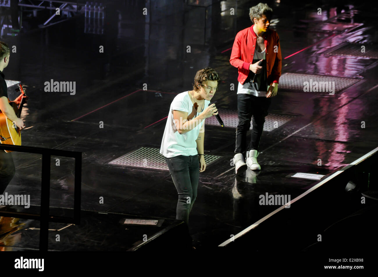 One Direction performing in concert at the LG Arena Featuring: One ...