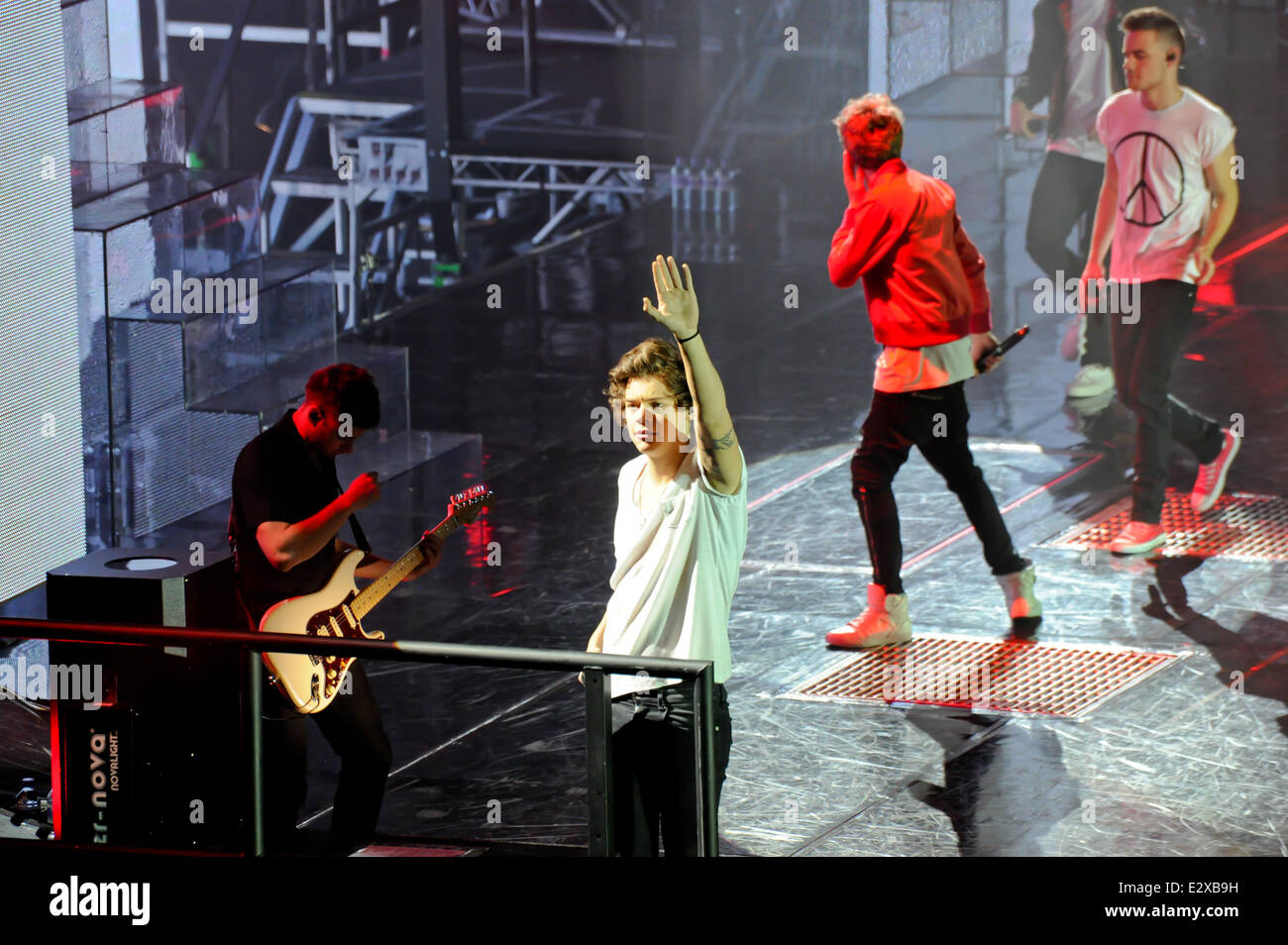 One Direction performing in concert at the LG Arena Featuring: One ...