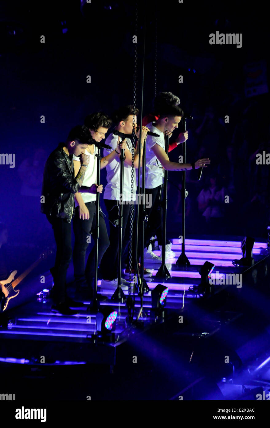 One Direction performing in concert at the LG Arena Featuring: One ...
