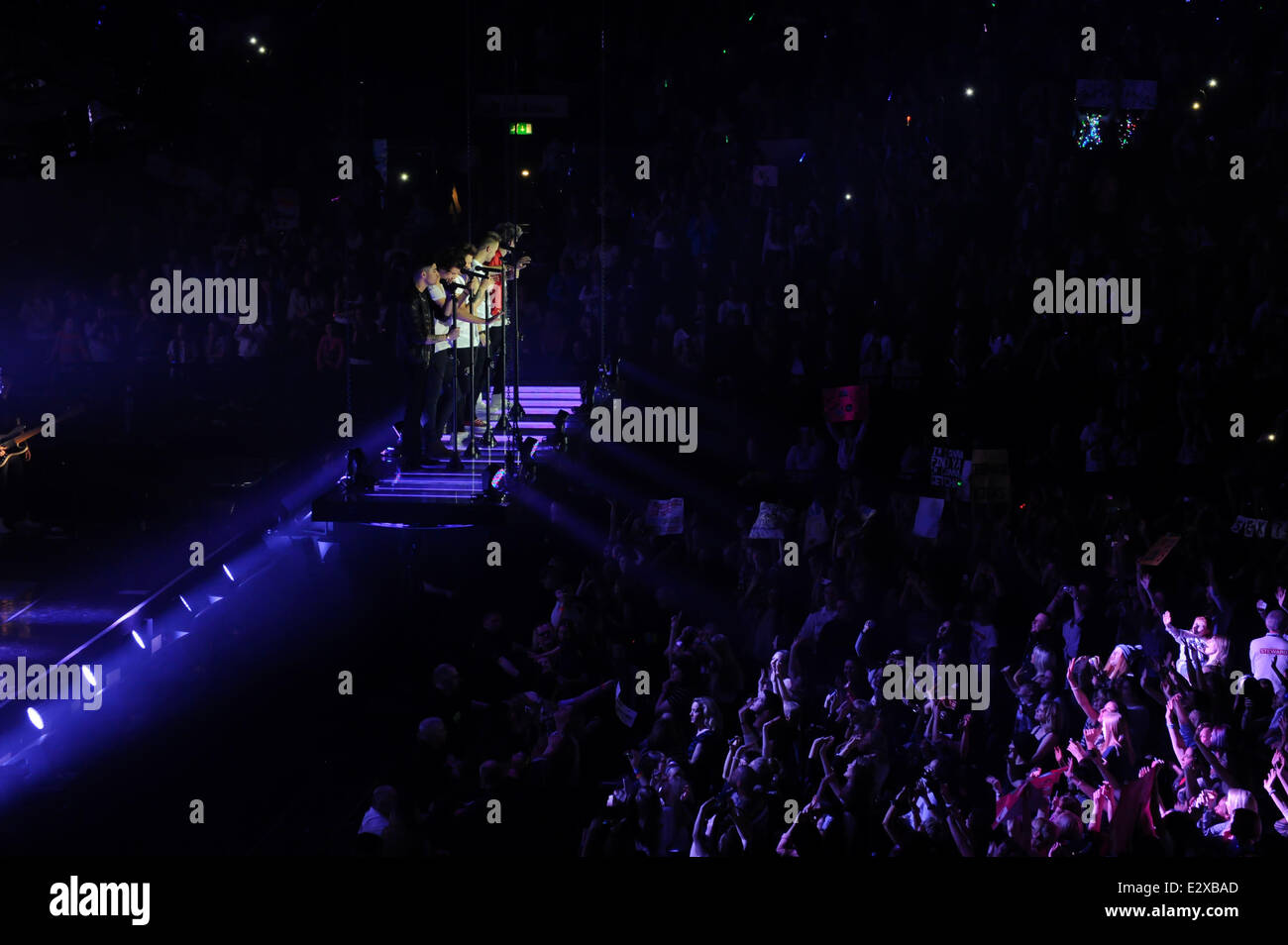 One Direction performing in concert at the LG Arena Featuring: One ...