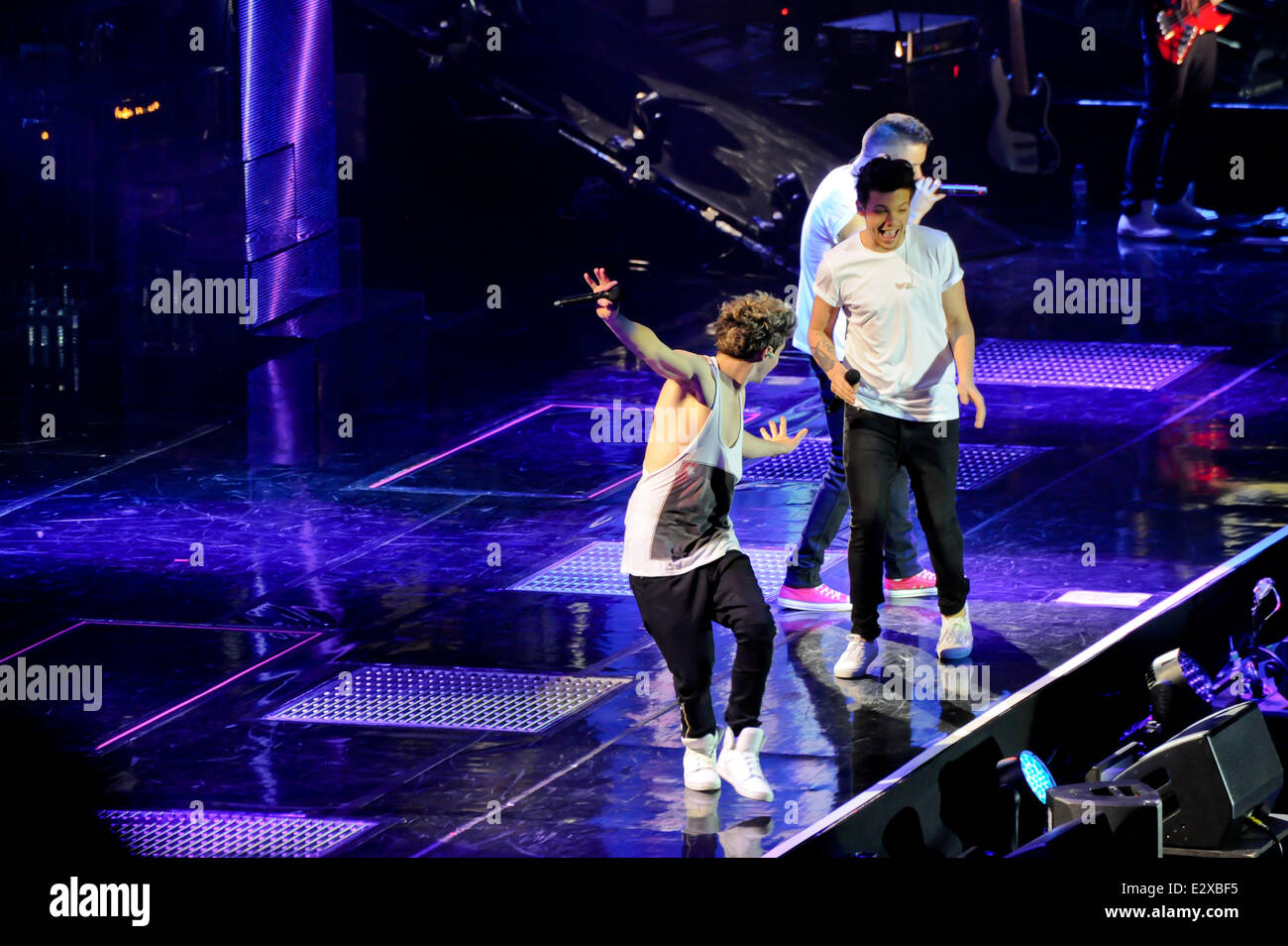 One Direction performing in concert at the LG Arena Featuring: One ...