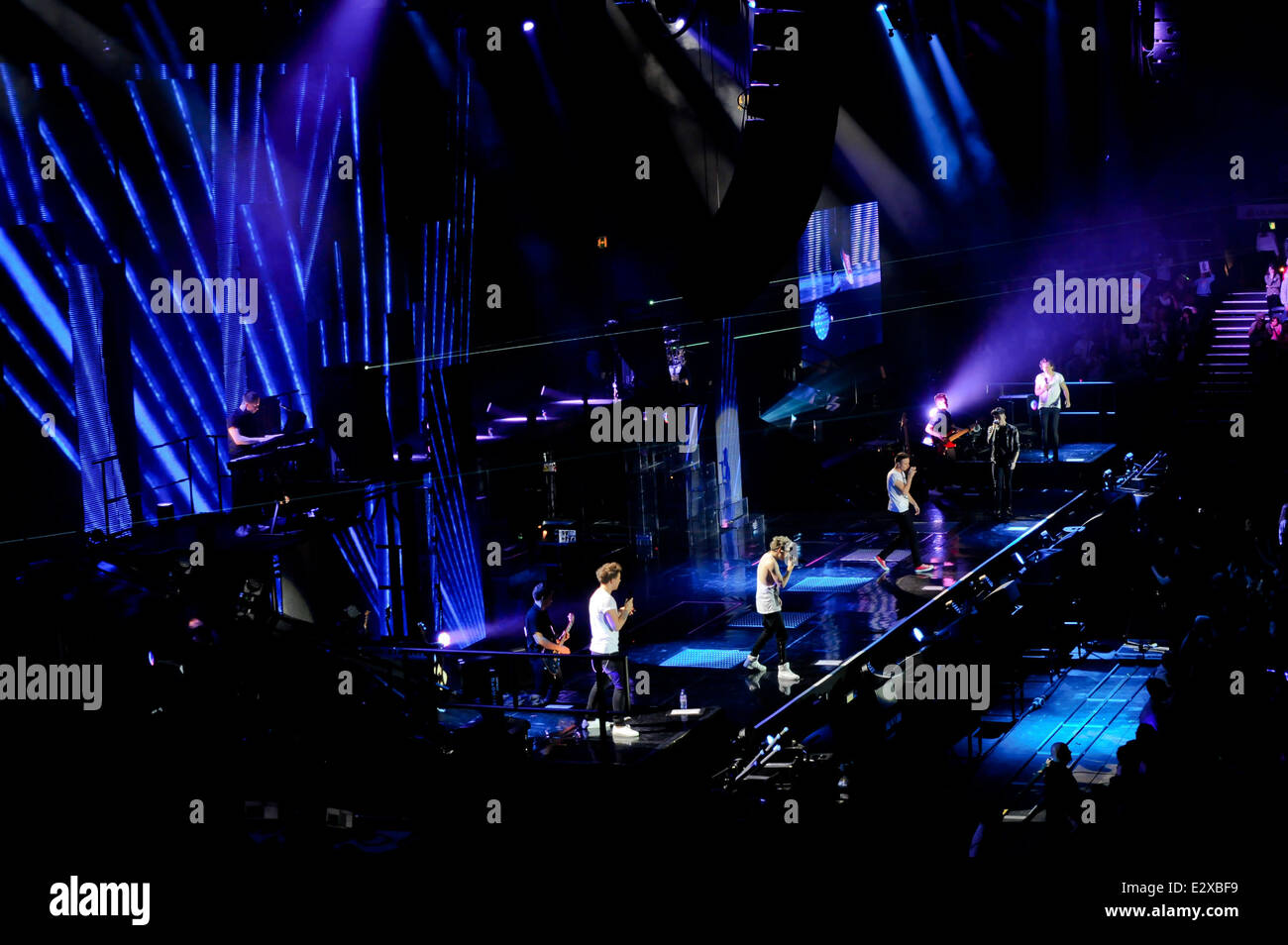 One Direction performing in concert at the LG Arena Featuring: One ...