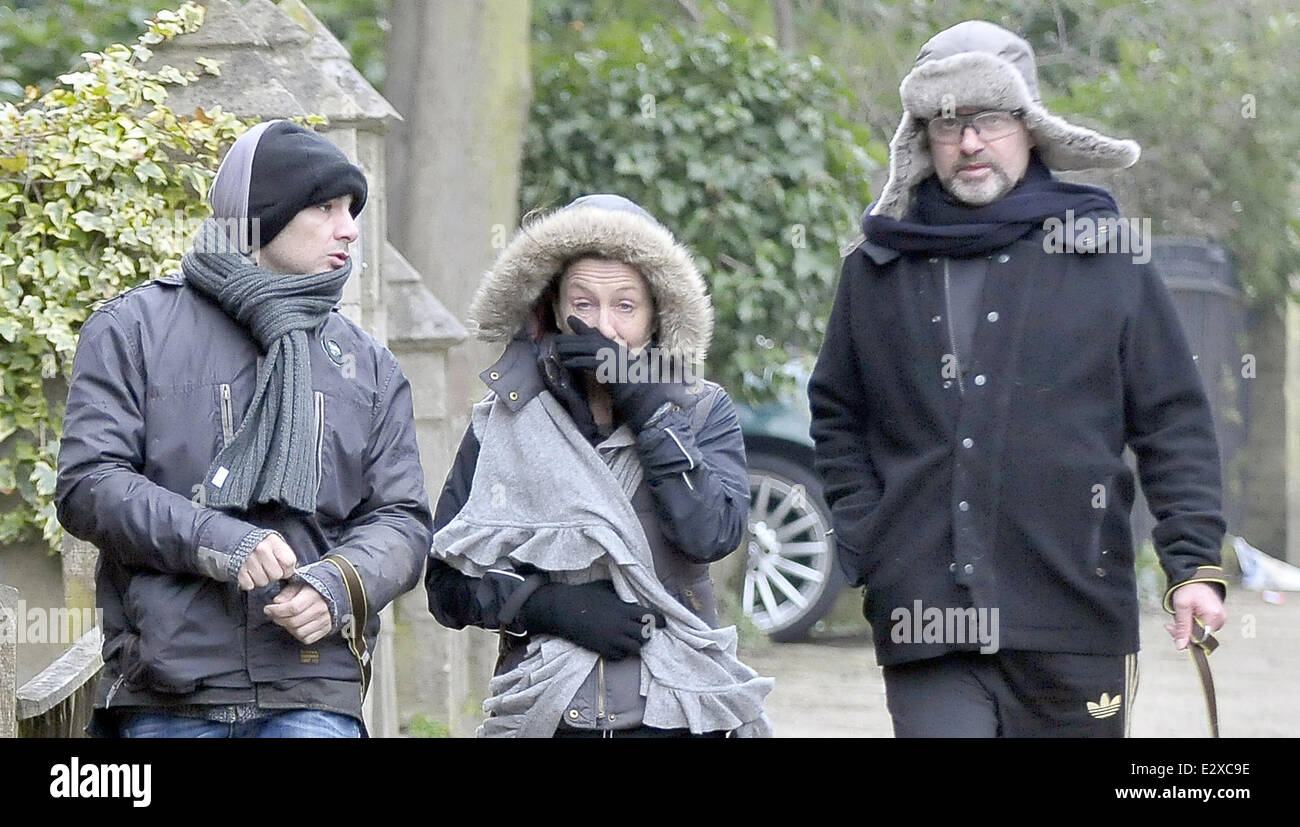 George Michael spotted out walking his dog with his friends in London ...